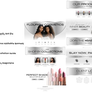 Beauty Shopify Theme | Lipgloss Business Web Banners | Cosmetics ...