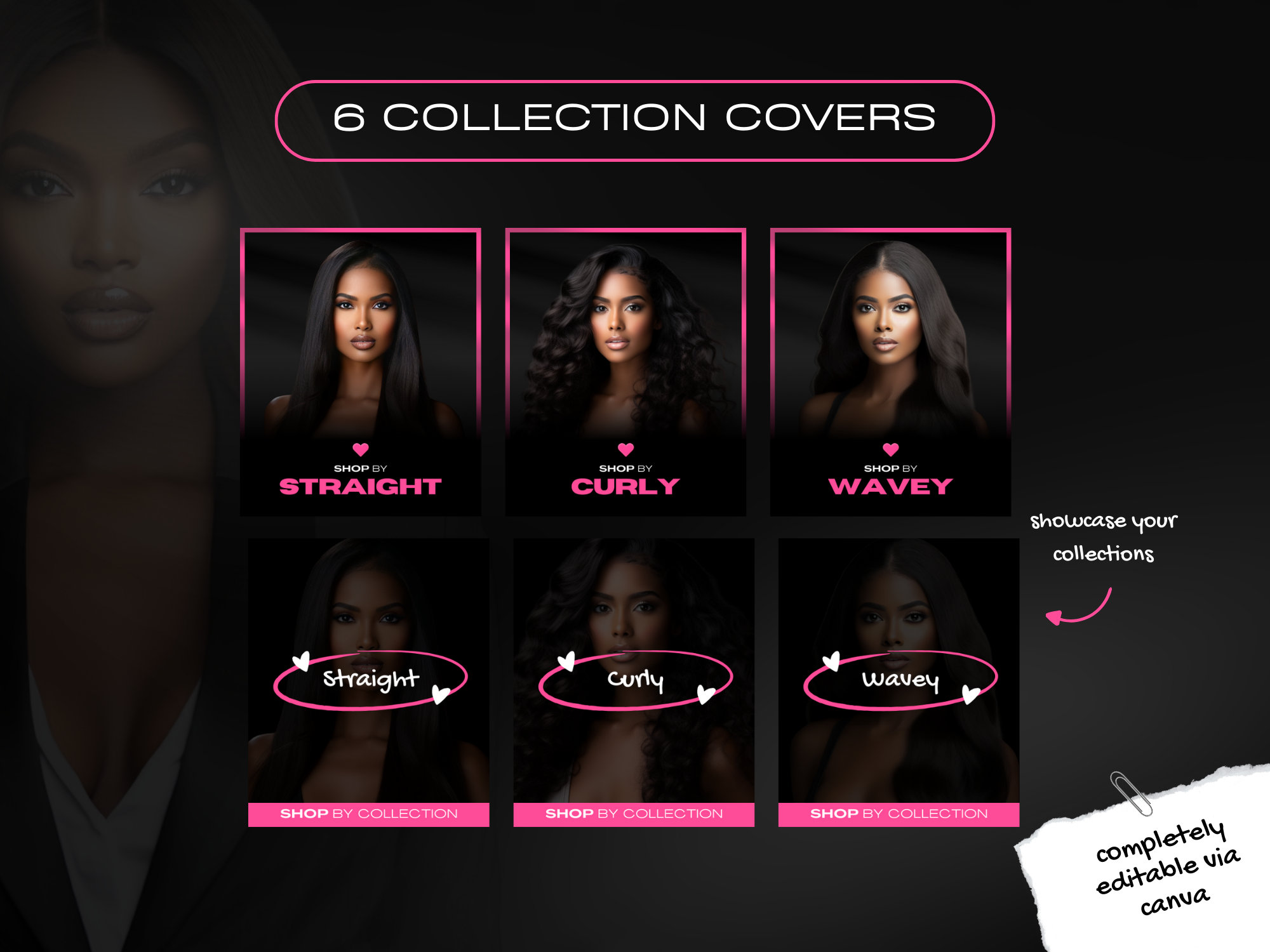 Hair Web Banner Set | Premade Web Banners Templates | Hair Website ...