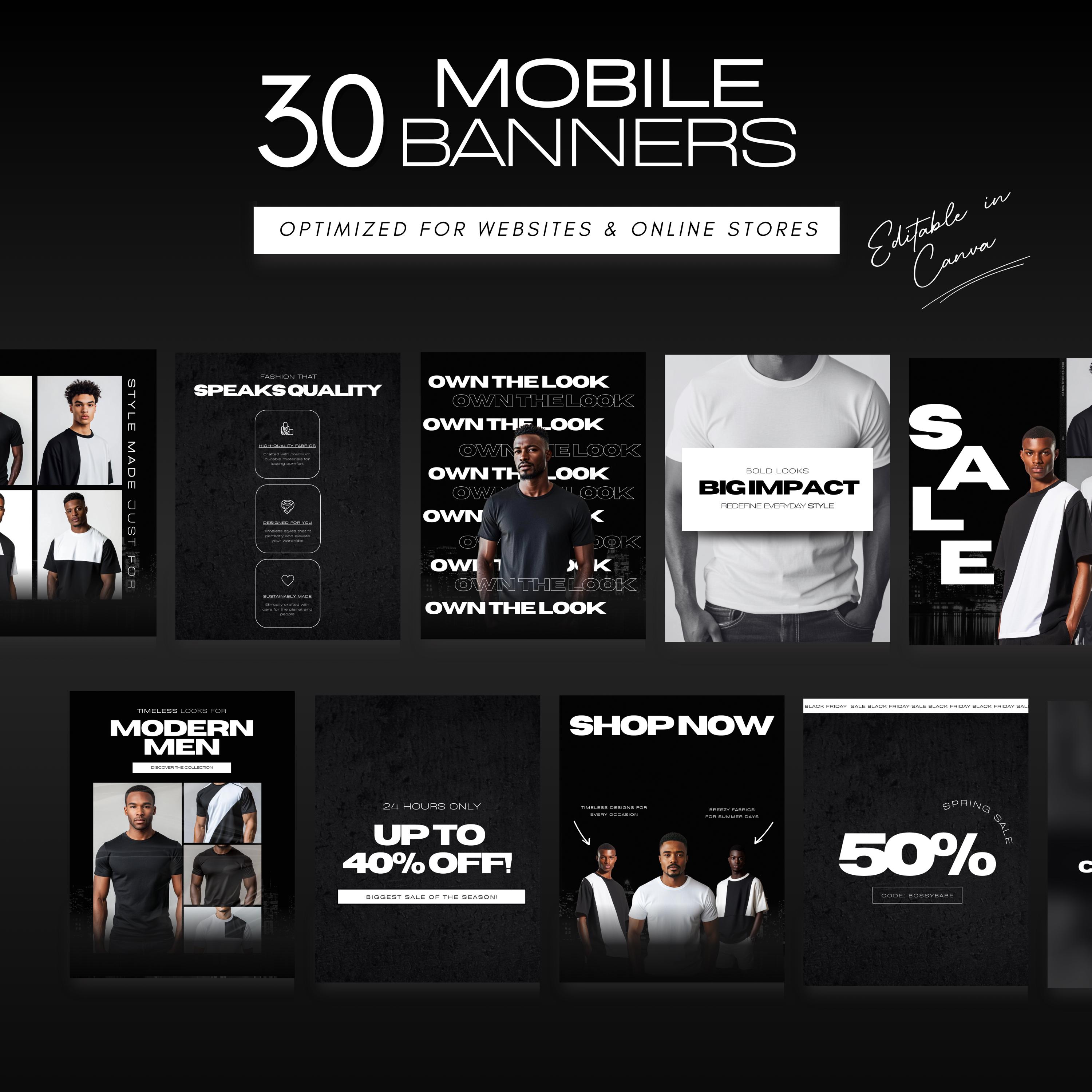 70 Men Fashion Web Banners Clothing Boutique Streetwear Fashion Banners ...