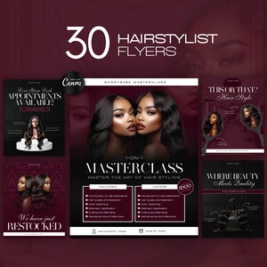 Hair Stylist Instagram Flyer Templates| Luxury Hair Stylist Branding ...