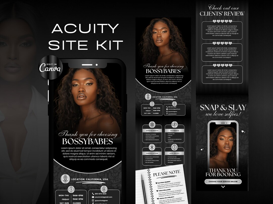 Acuity Scheduling Template Simple Booking Site Template Acuity ...