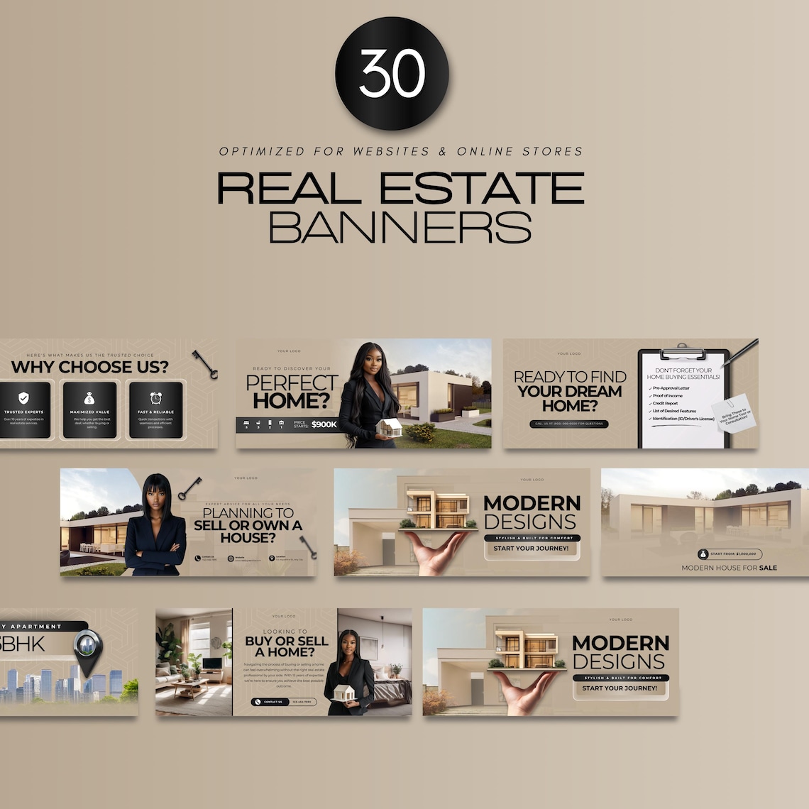 30 Real Estate Banners | Realtor Templates | Corporate Business Banners ...