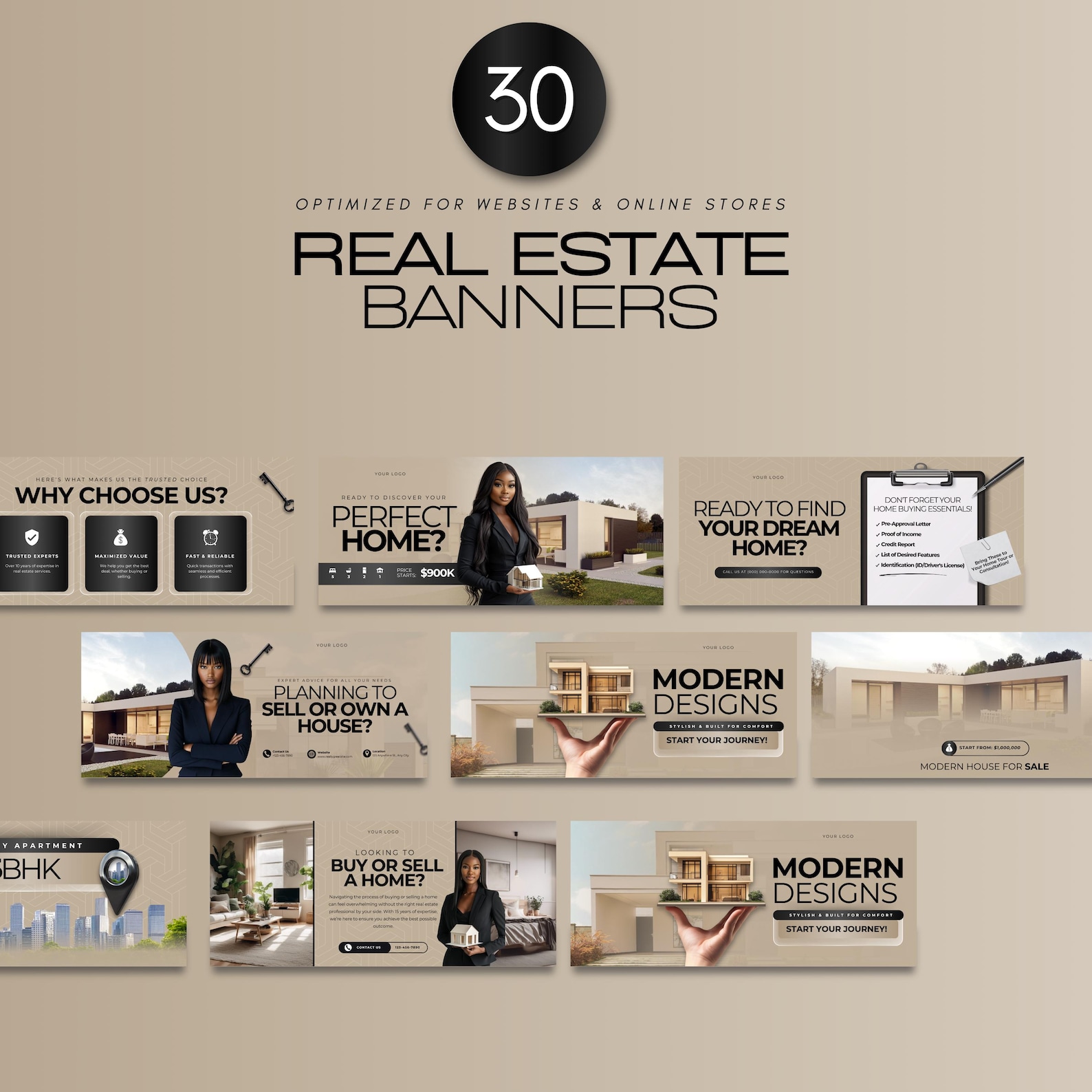 30 Real Estate Banners | Realtor Templates | Corporate Business Banners ...