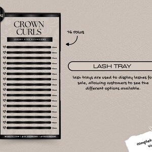 Editable Lash Tray Templates | Lash Business Branding & Eyelash ...