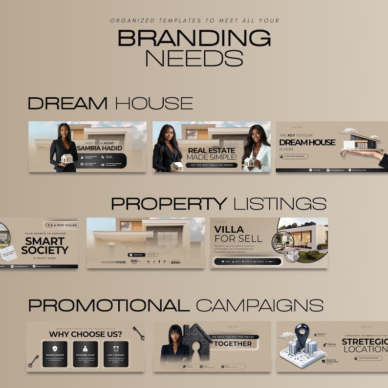 Real Estate Banner Templates, 30 Realtor Marketing Canva Banners ...