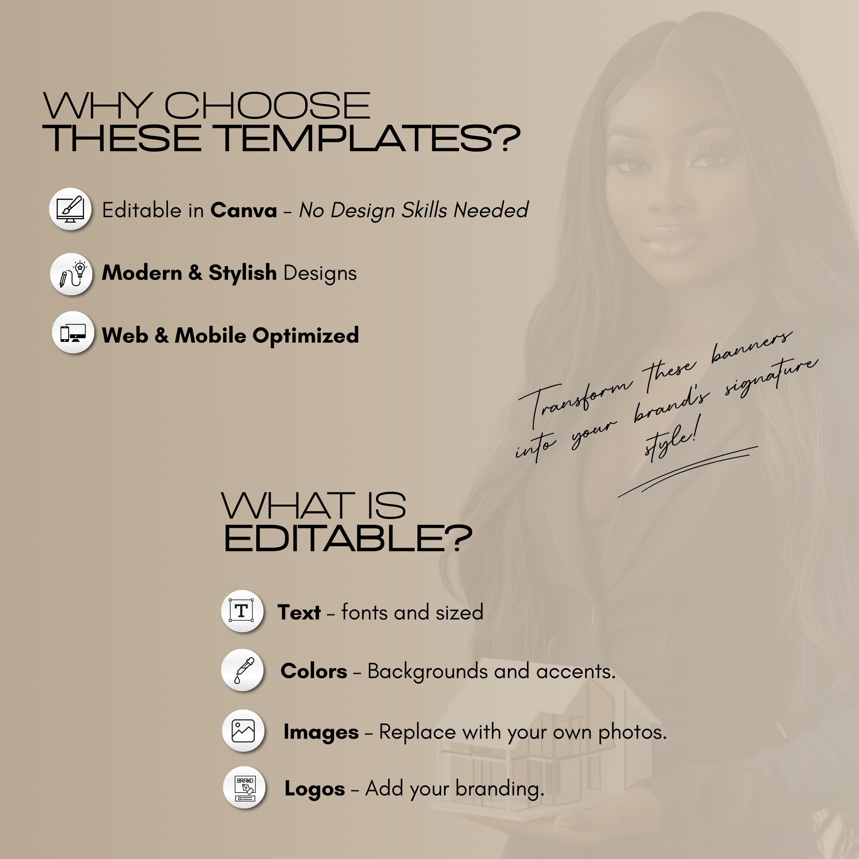 Real Estate Banner Templates, 30 Realtor Marketing Canva Banners ...