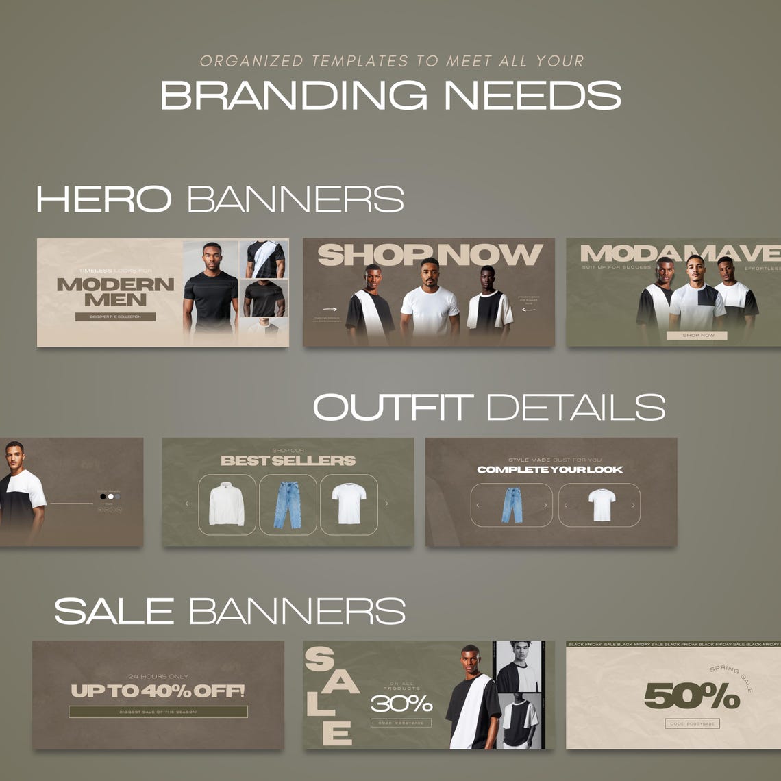 70 Men Fashion Web Banners | Clothing Banners | Streetwear | Fashion ...