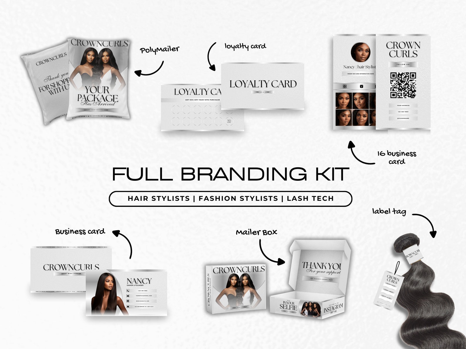 Stylist Branding Kit – Editable Canva Templates, Thank You Cards - Etsy