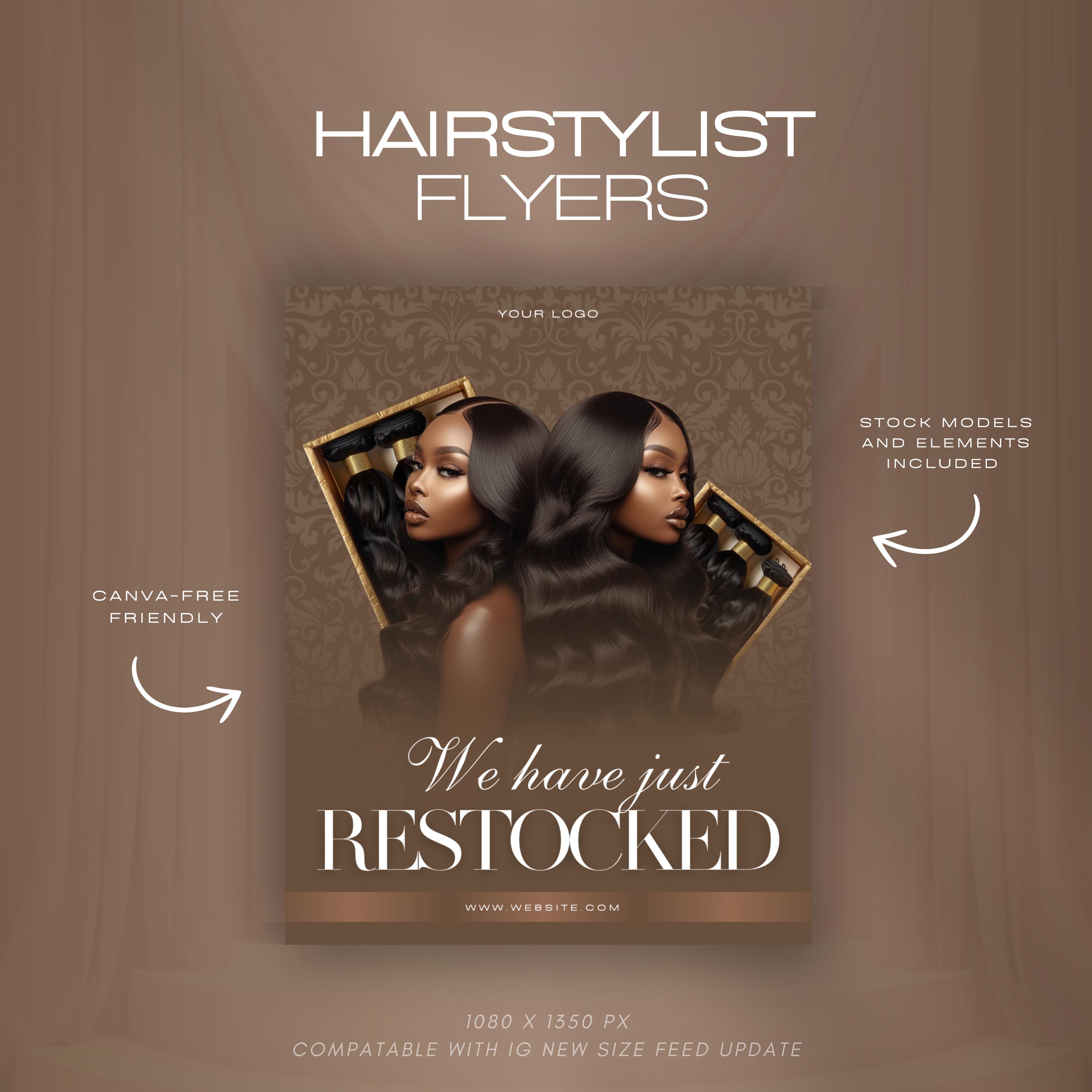 30 Hair Extensions Flyer Templates | Instagram Post Bundle for Hair ...