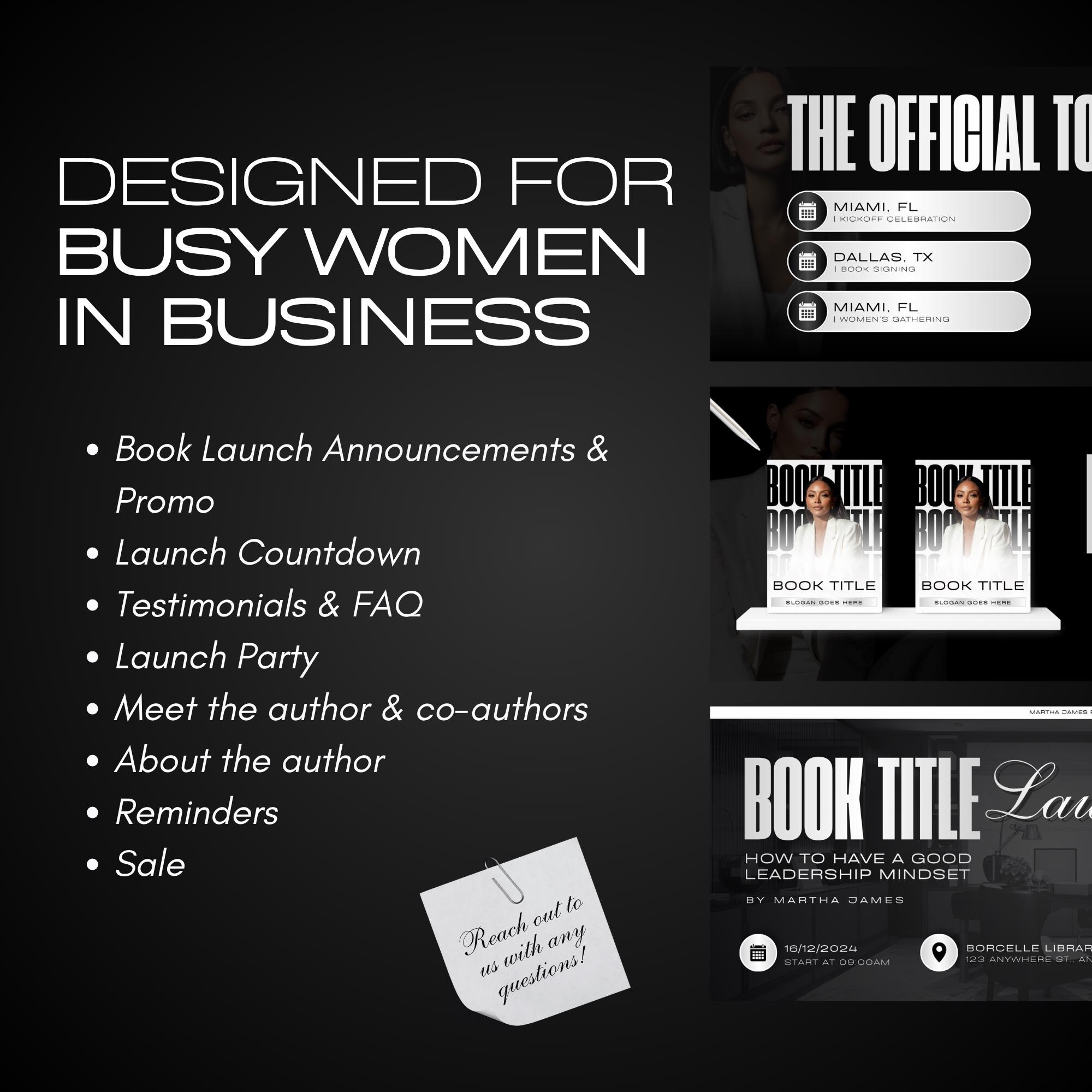 20-in-1 Editable Author Launch Banners | Customizable Canva Templates ...