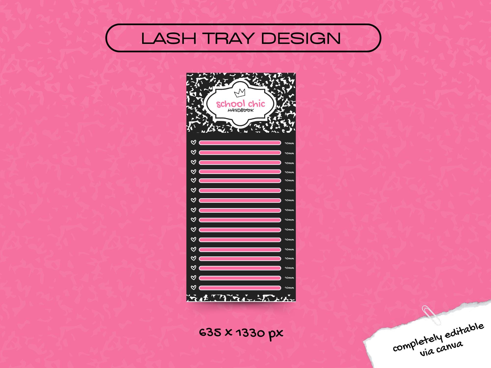 Lash Tray | Lash Tech Template | Lash Tray Template | Lash Try Mockup ...