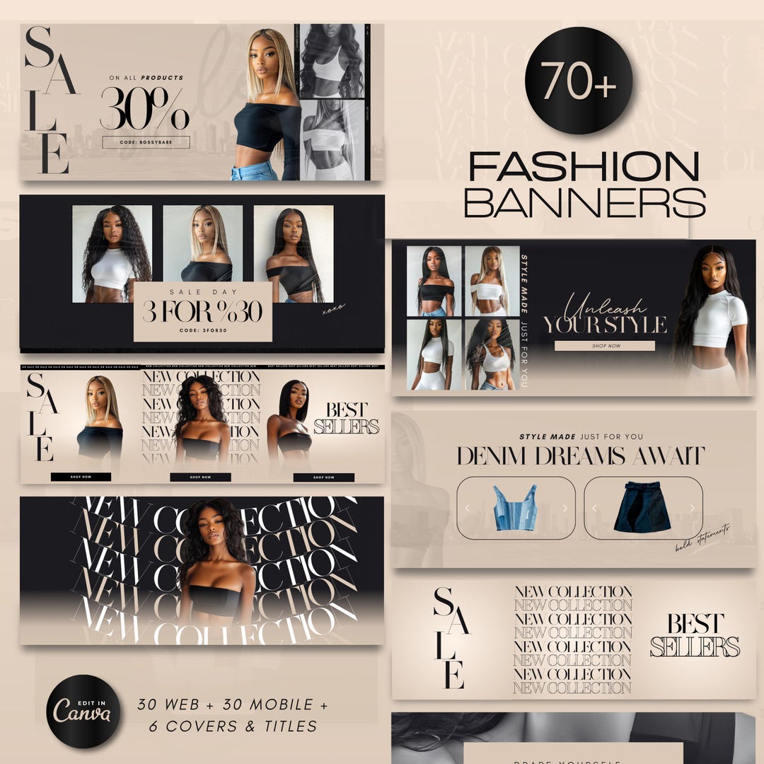 70 Luxury Fashion Web Banners | Clothing Website Banner | Streetwear ...