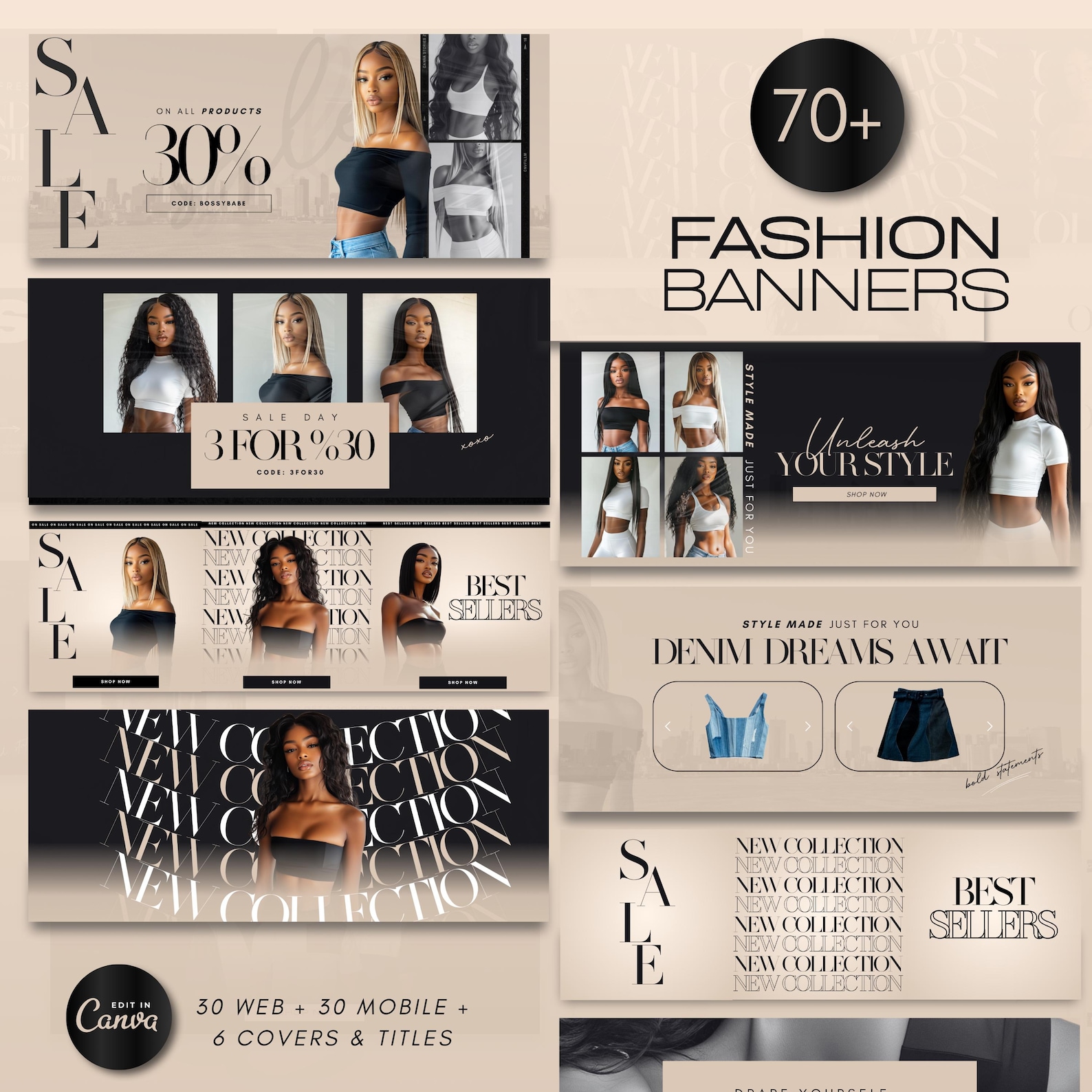 70 Luxury Fashion Web Banners | Clothing Website Banner | Streetwear ...