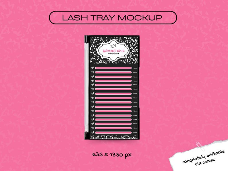 Lash Tray Lash Tech Template Lash Tray Template Lash Try Mockup Lash ...