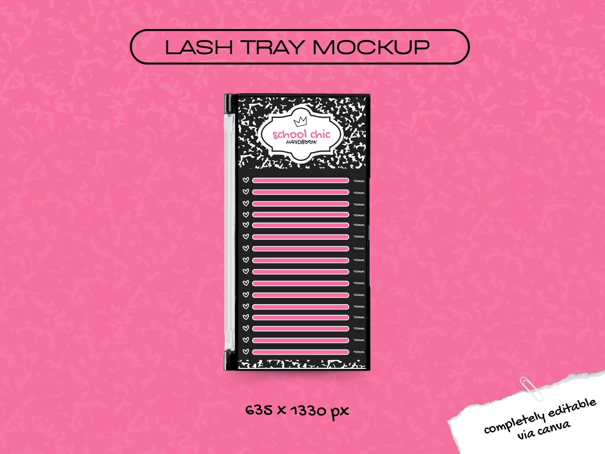 Lash Tray | Lash Tech Template | Lash Tray Template | Lash Try Mockup ...