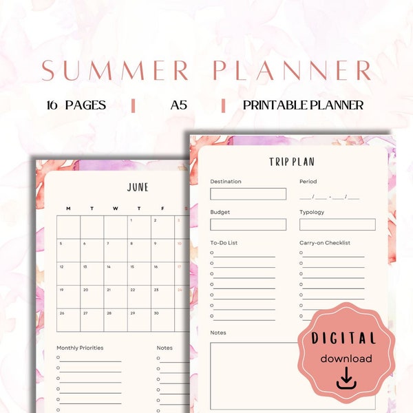 Summer 2024 Calendar - Etsy