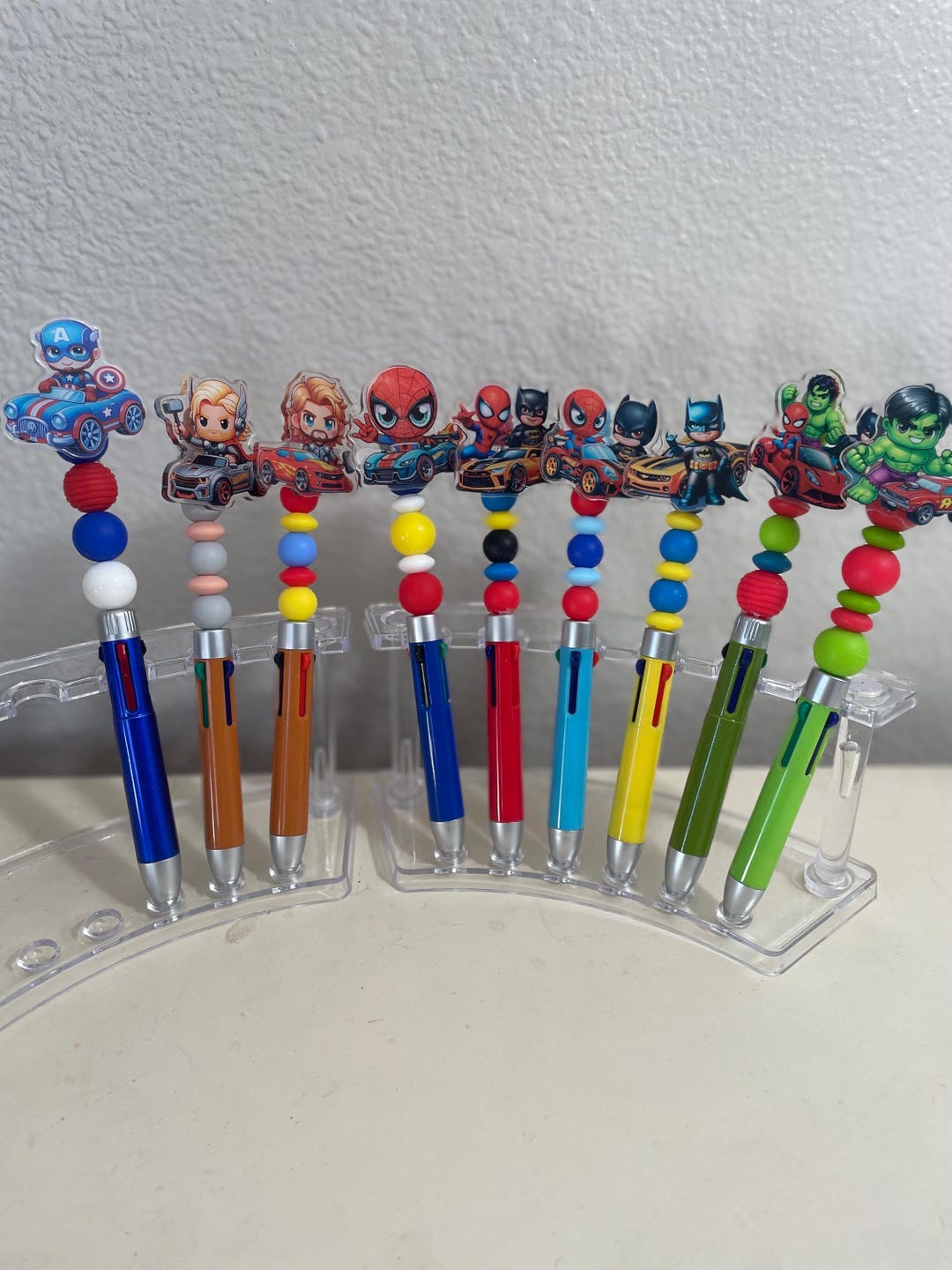 Disney/marvel Inspired Superhero Multicolor Pens - Etsy