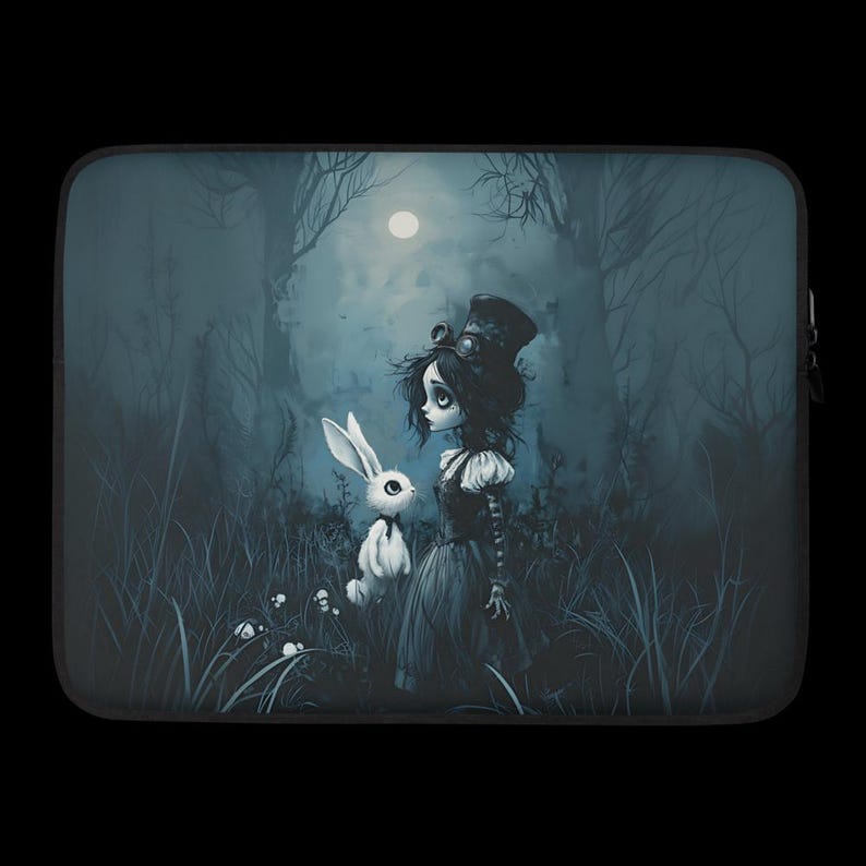 Gothic Steampunk Style Alice in Wonderland Laptop Sleeve Dark Fantasy ...
