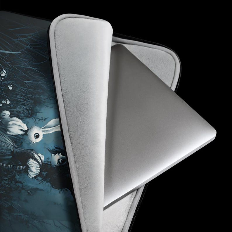 Gothic Steampunk Style Alice in Wonderland Laptop Sleeve Dark Fantasy ...