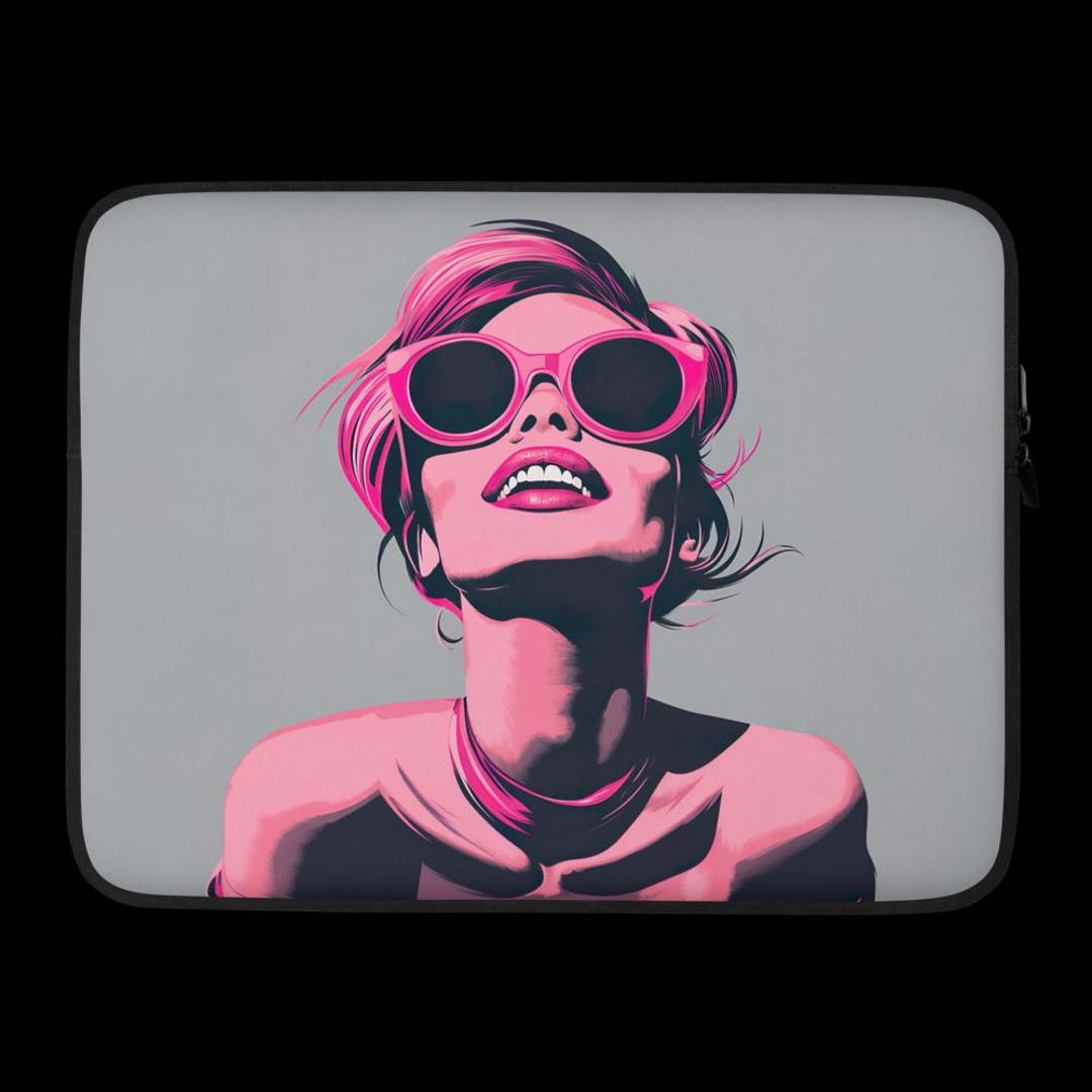 Pink Aesthetic Laptop Case Trendy Computer Case for Her Modern Art ...