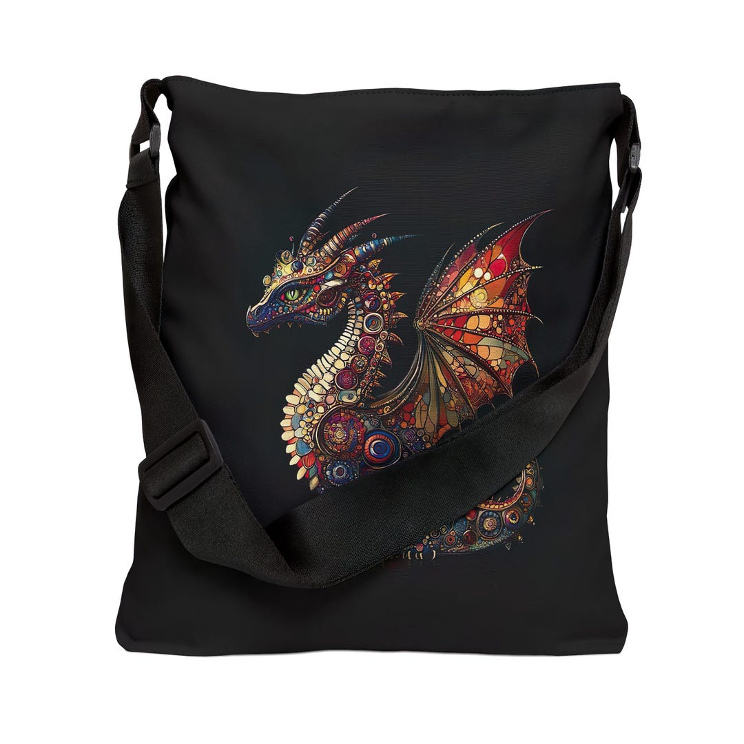 Steampunk Dragon Art Tote Bag: Fantasy Shoulder Bag - Etsy
