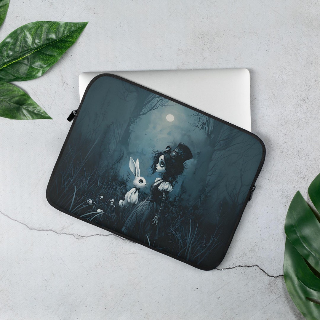 Gothic Steampunk Style Alice in Wonderland Laptop Sleeve Dark Fantasy ...
