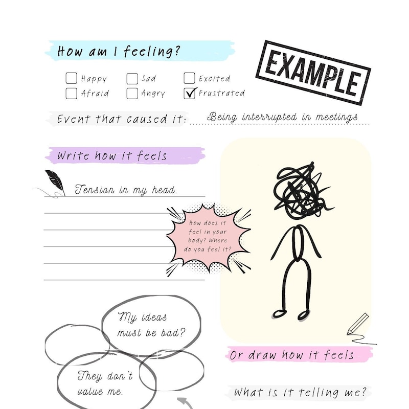 Feelings Journal Template - Etsy