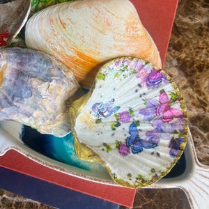 Handcrafted Decoupage Sea Shell - Unique Coastal Decor for Beach Lovers ...