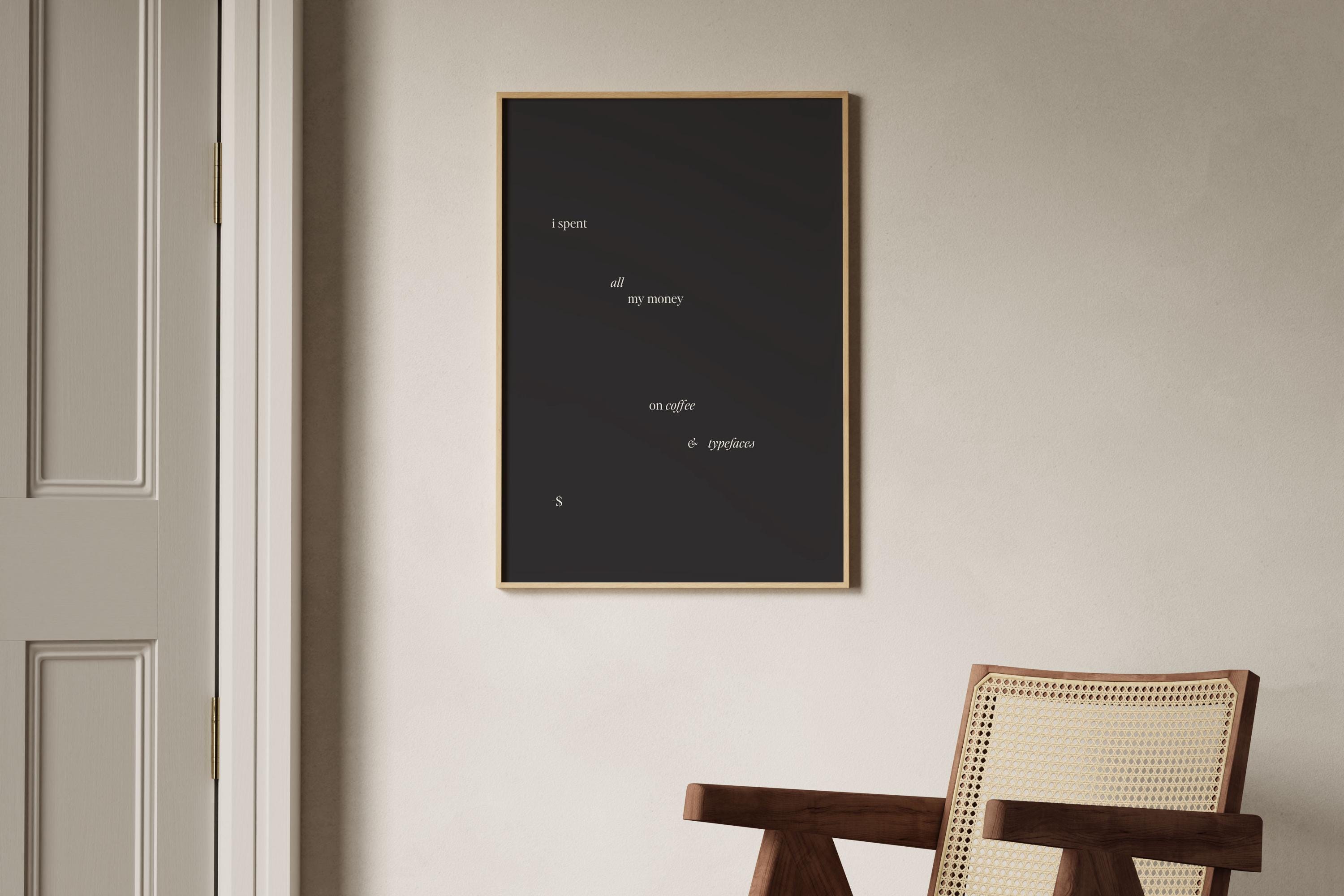 Typefaces & Coffee / Aesthetic Modern Minimalist Japandi Neutral ...