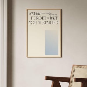 Never Forget Why You Started / Aesthetic Modern Minimalist Japandi ...