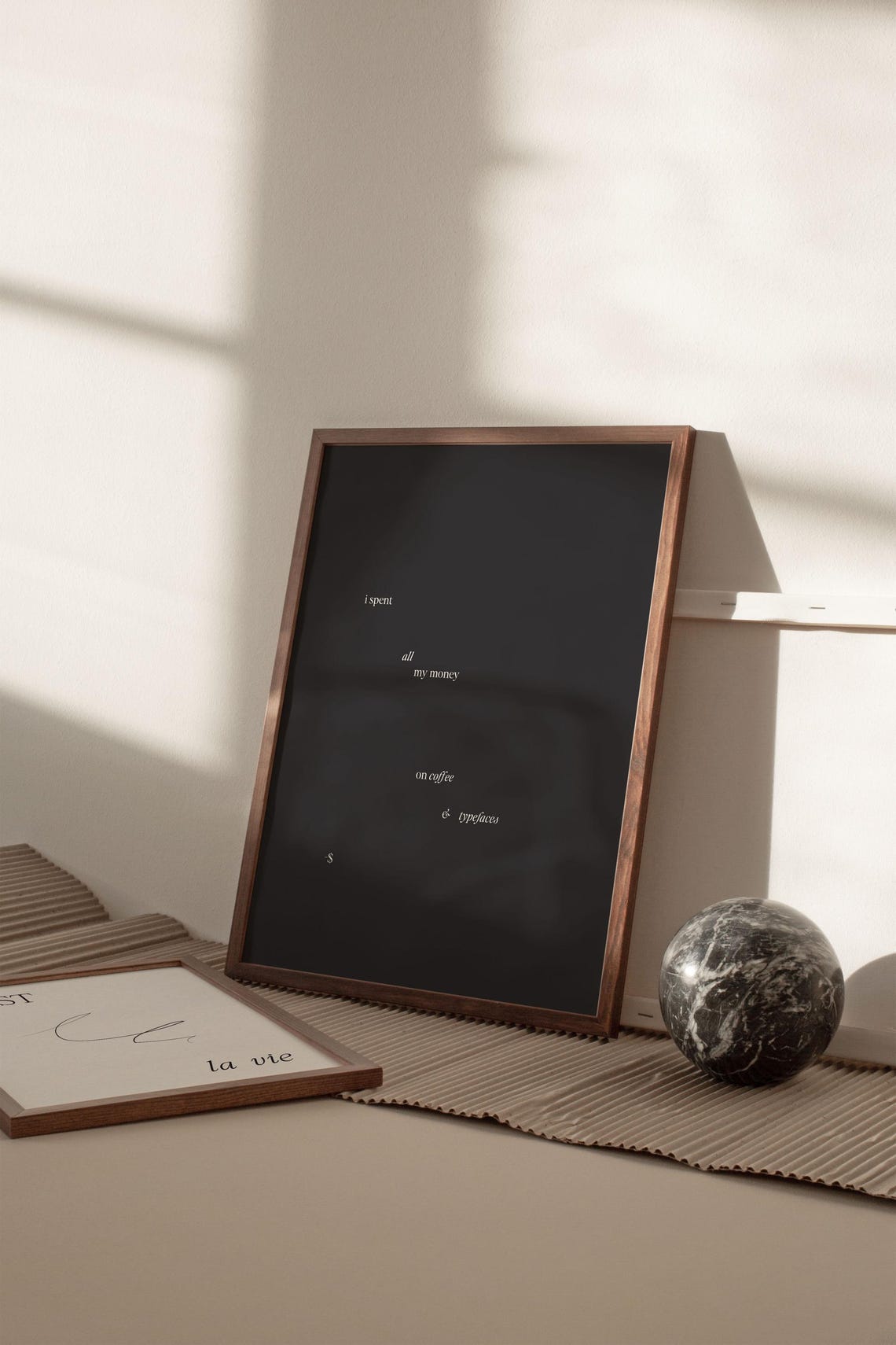 Typefaces & Coffee / Aesthetic Modern Minimalist Japandi Neutral ...