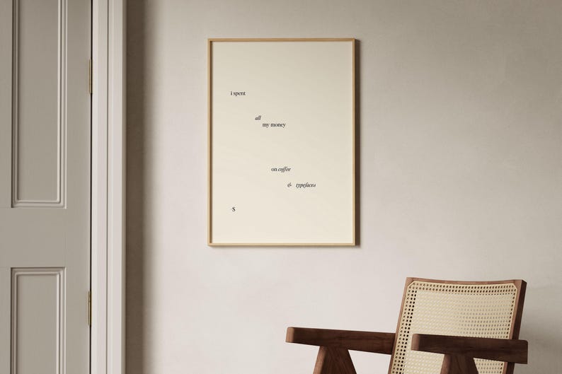 Typefaces & Coffee / Aesthetic Modern Minimalist Japandi Neutral ...