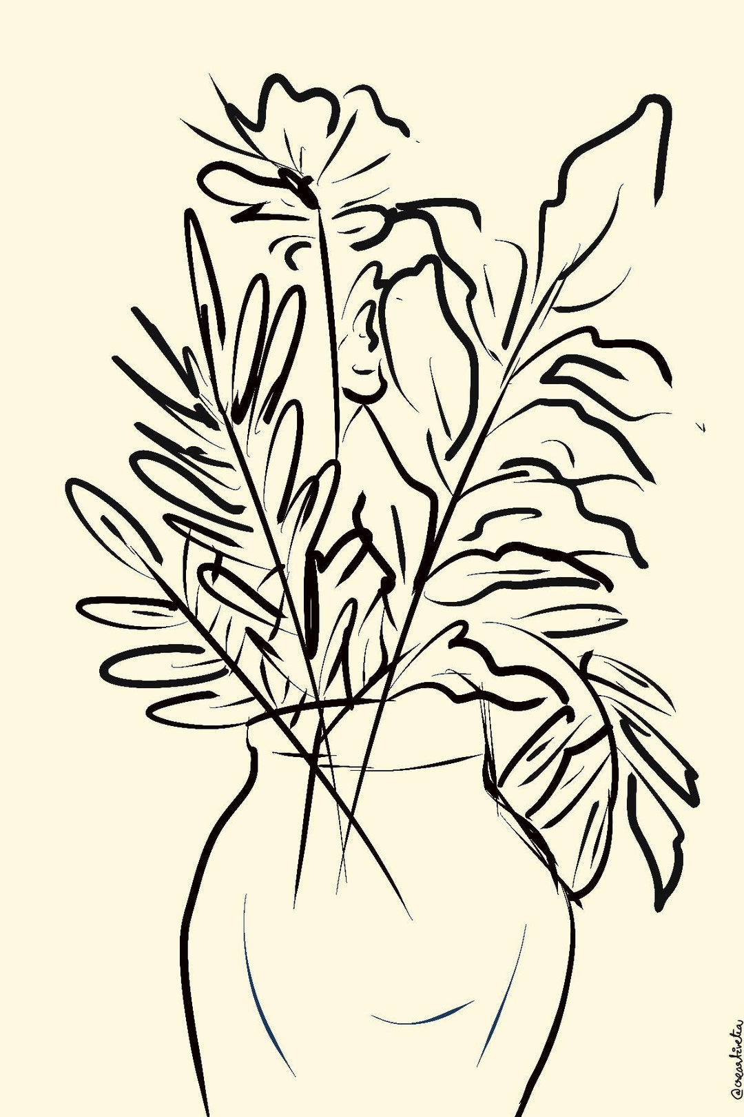 Flower Vase Still Life Still Life Drawing Downloadable Print Wall Art ...