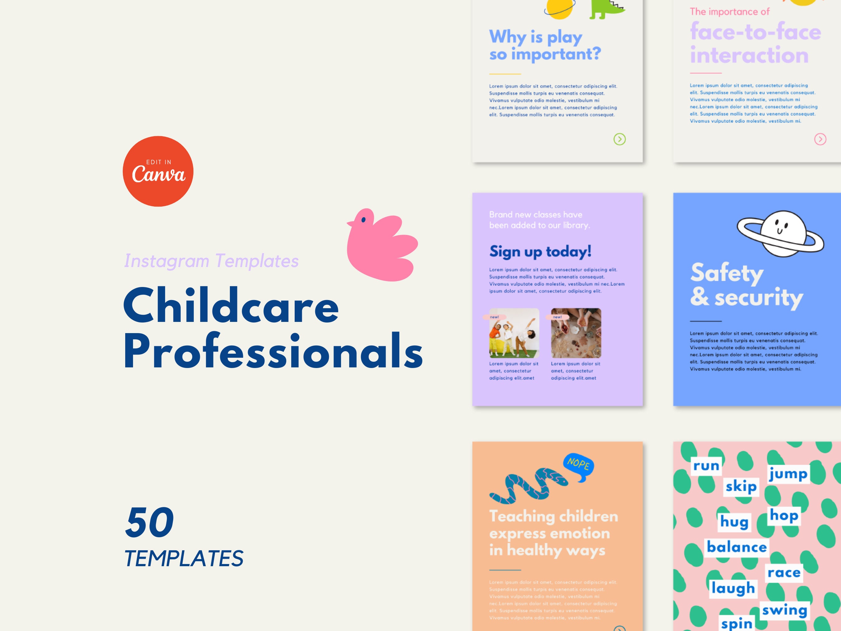 50 Instagram Templates for Early Childhood Professionals - Preschool ...