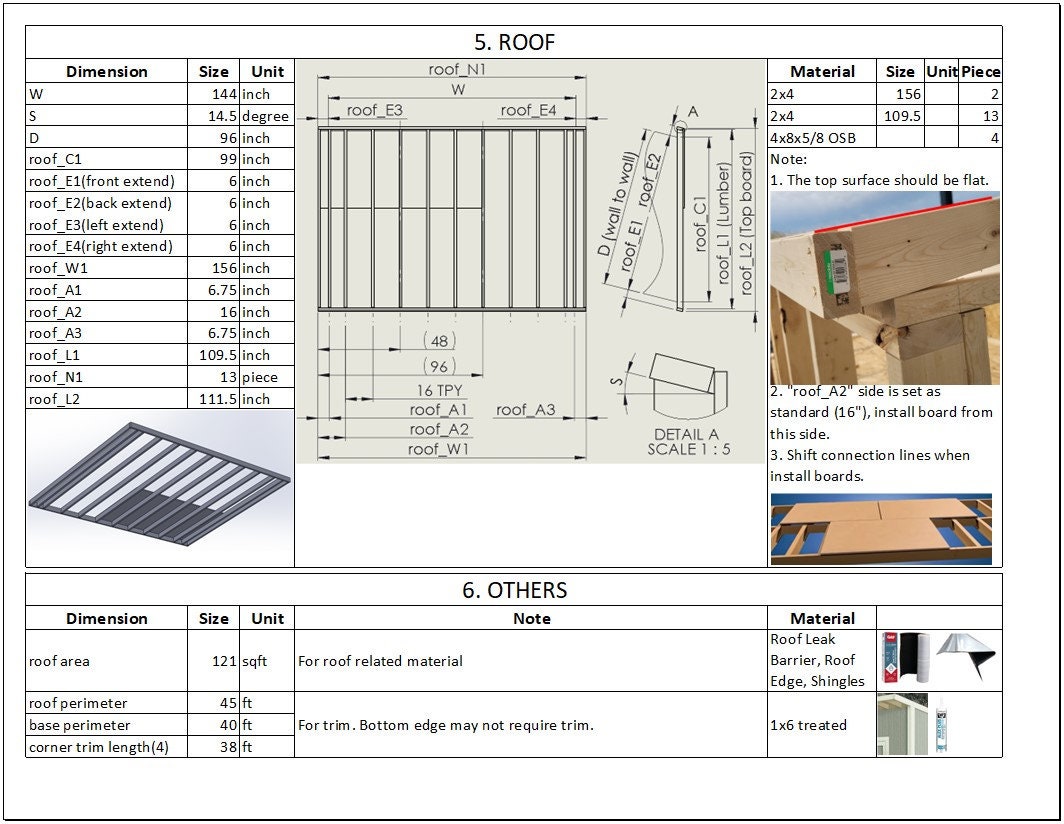 Lean-to Shed Plans. Flexible Size Slant Roof Shed Plan. DIY Woodworking ...