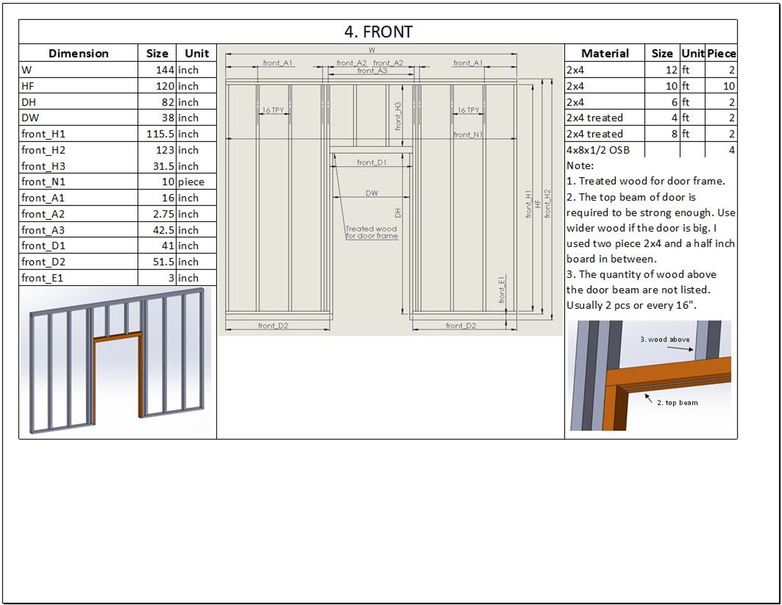 Lean-to Shed Plans. Flexible Size Slant Roof Shed Plan. DIY Woodworking ...