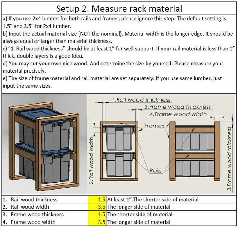 Tote Rack Plans, Flexible Sizes, Any Tote Bins, Any Materials, Garage ...