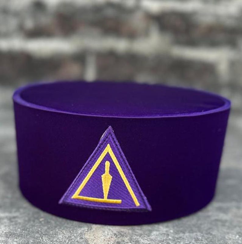 Masonic Royal & Select Masters Crown Cap: Purple Rayon, Embroidered ...