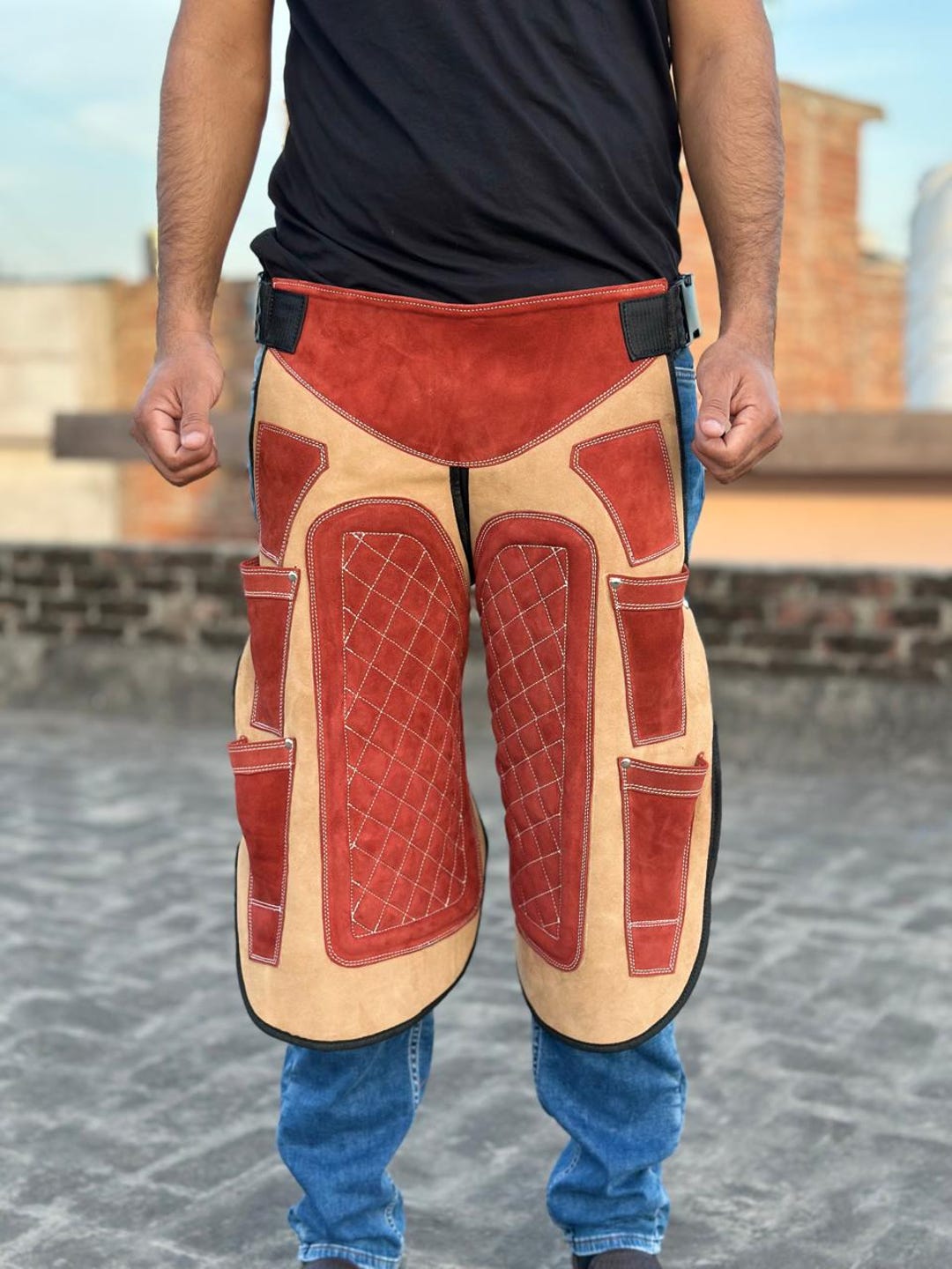 Handmade Leather Farrier Apron: Shoeing Chap With Pockets - Etsy
