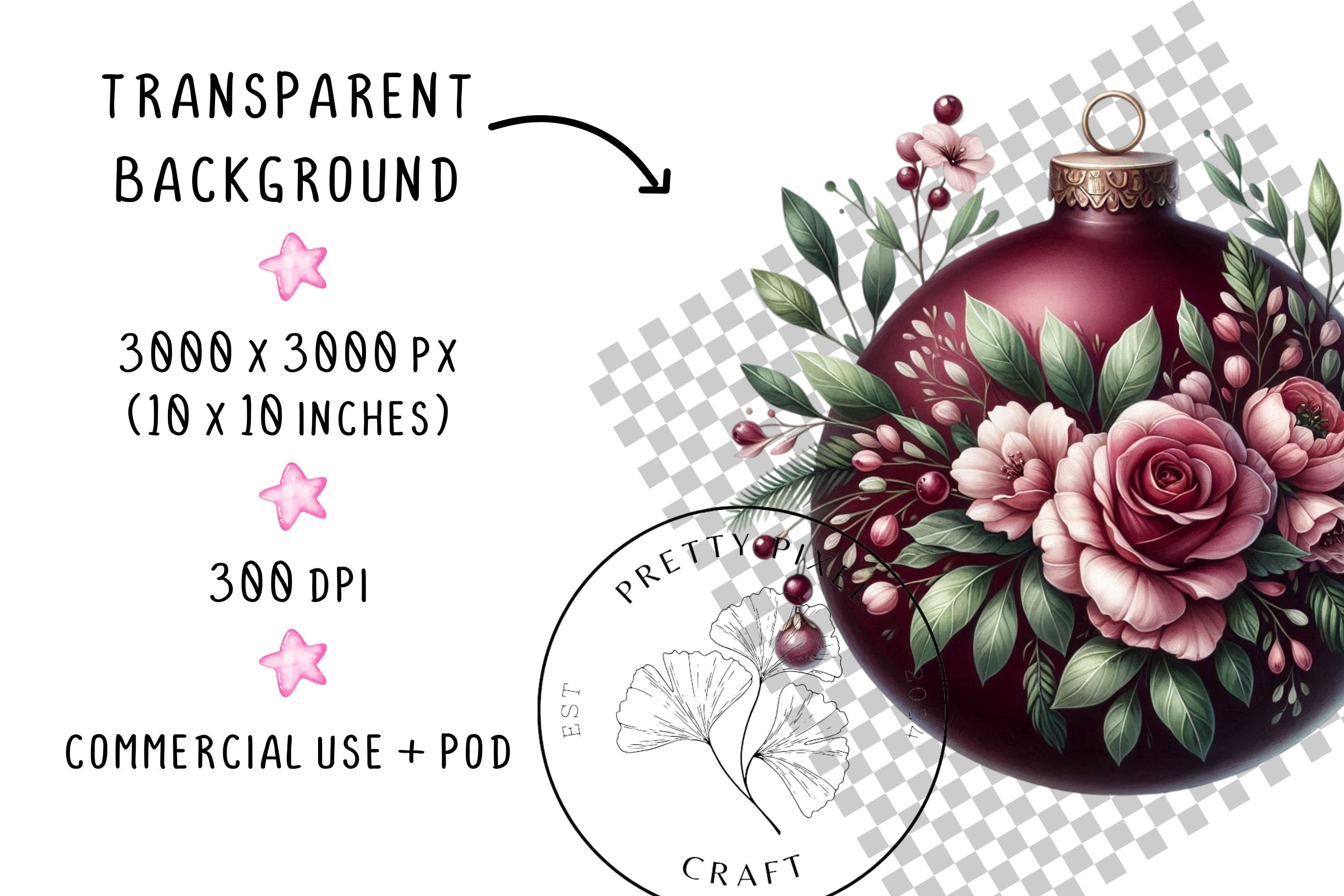 Christmas Baubles Clipart Set: Festive Holiday Ornaments (PNG) - Etsy