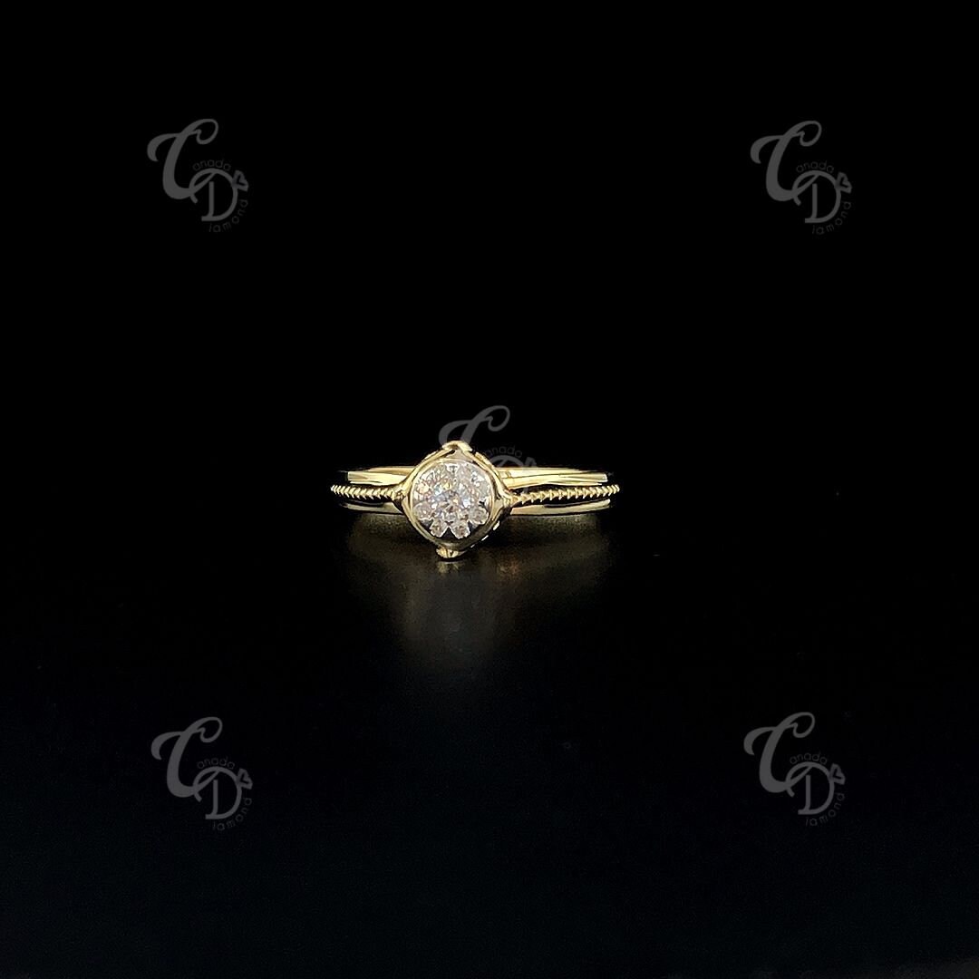 10K Solid Yellow Gold Cathedral Engagement Ring,14k Solid Rose Gold ...