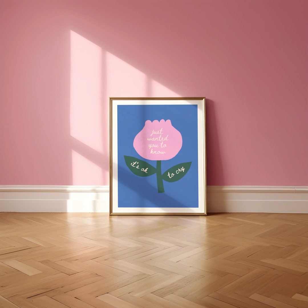 Bright Flower Art, Graphic Floral Poster, Colorful Wall Art, Modern ...