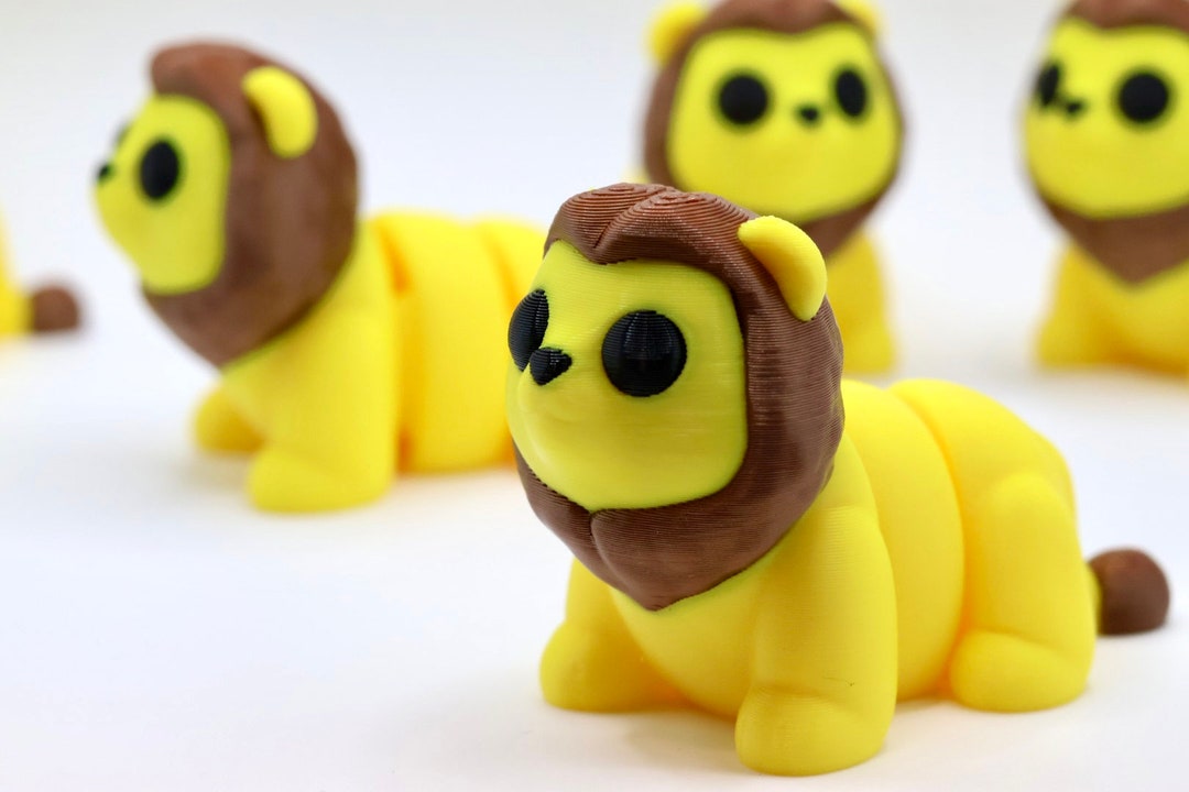 Flexible Lion 3D Model - Keychain and Toy - Etsy