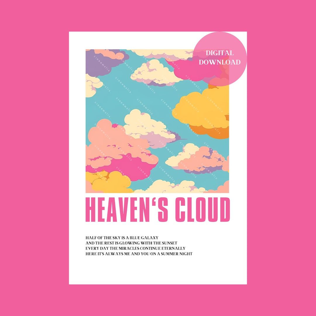 Seventeen "heaven's Cloud" Digital Wall Print - Aesthetic Kpop Decor - Etsy