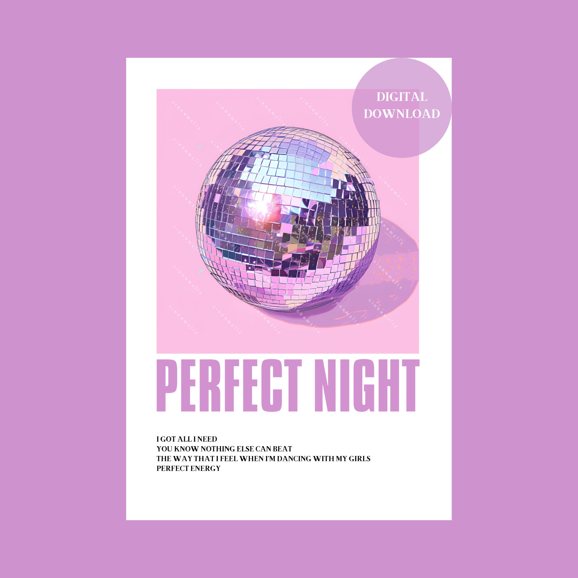 Le Sserafim "perfect Night" Digital Wall Print - Aesthetic Kpop Decor ...