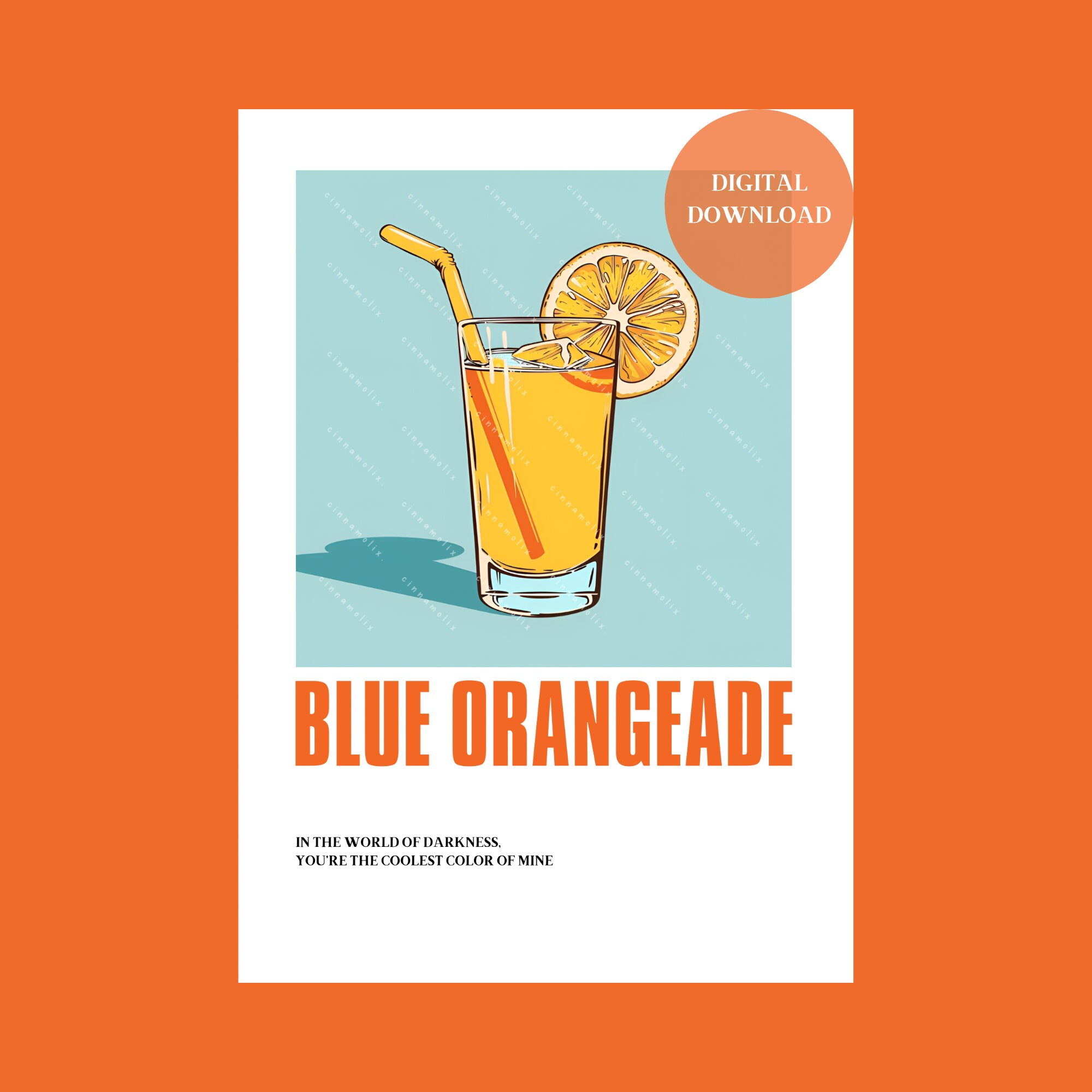 TXT "blue Orangeade" Digital Wall Print - Aesthetic Kpop Decor - Etsy