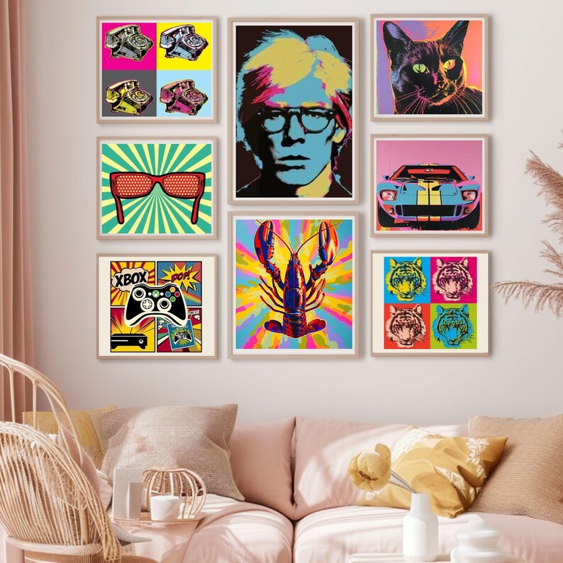 Andy Warhol Set of 30+ Prints, Eclectic Wall Art, Maximalist Wall Art ...