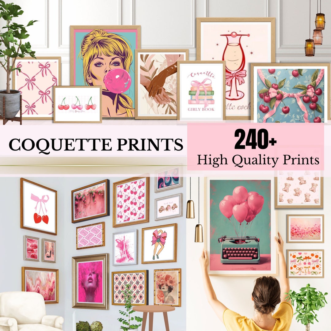 240+ Coquette Wall Art, Coquette Room Decor, Vintage Coquette, College ...