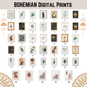 270+ Boho Wall Collage Mega Bundle, Set of 277 Prints, Geometric Dorm ...