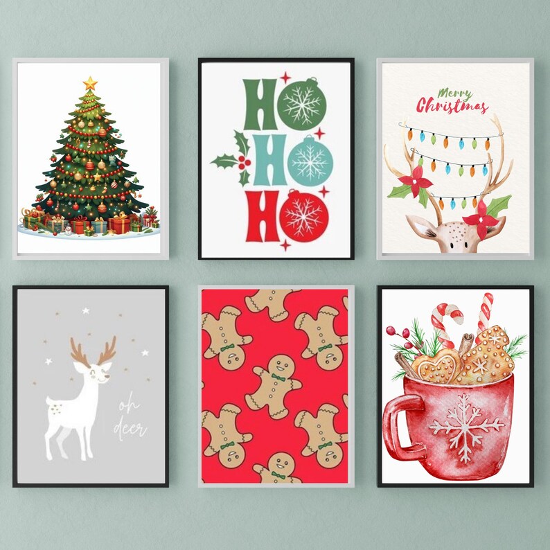 Christmas Printable Gallery Wall Art Mega Bundle, Set of 30+ Xmas Art ...